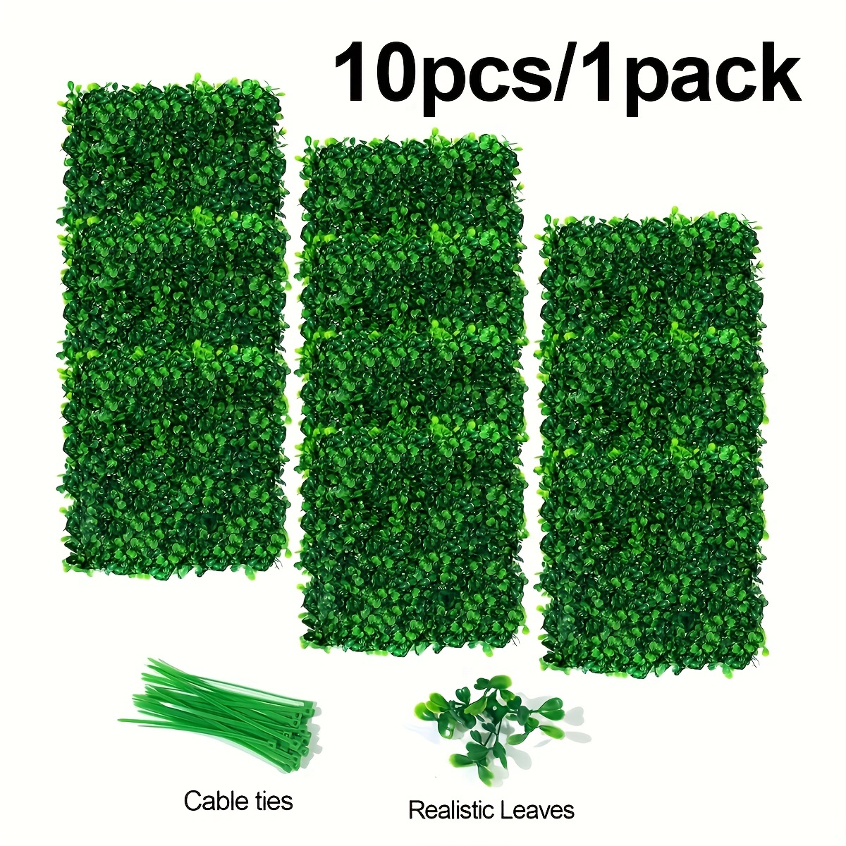 Grass Wall Panels ( Nylon Ties A Gift) Artificial Boxwood - Temu
