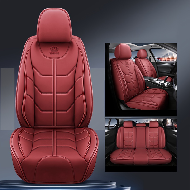 upgrade car interior five seats full coverage set quilted pu - Temu Ireland