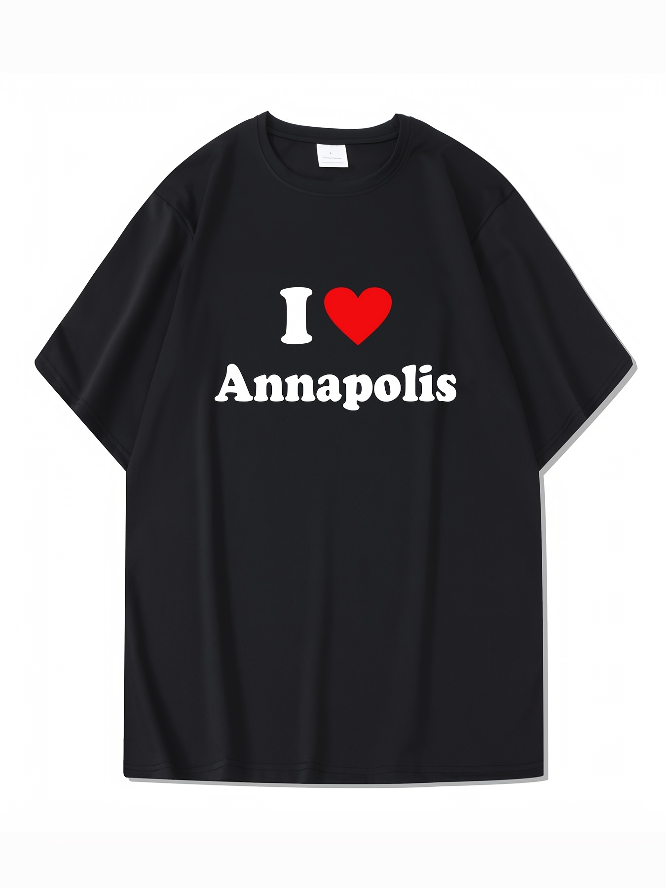" Love Annapolis" Heart Graphic Print Men's Creative Graphic - Temu Australia