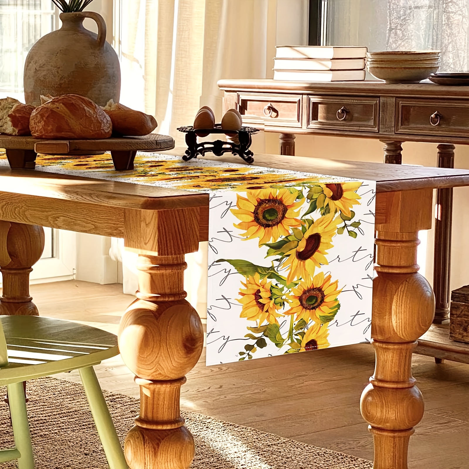 Fall Sunflowers Table Runner Vintage Spring Summer Flower - Temu Ireland
