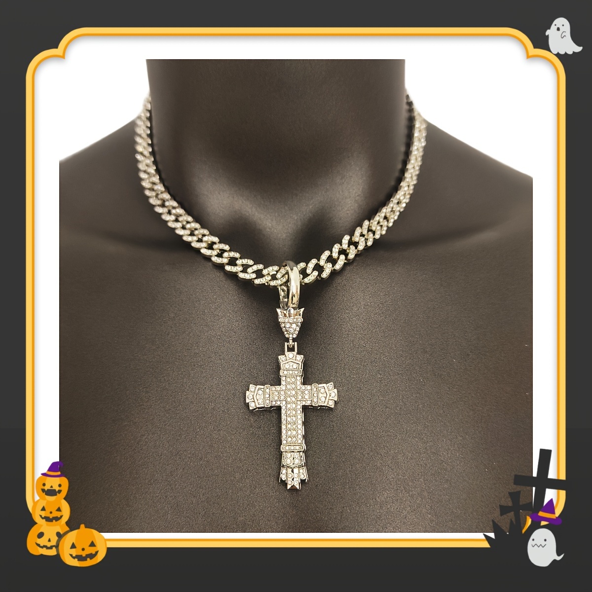 Crown Hanging Head Wide Necklace Men - Temu United Kingdom