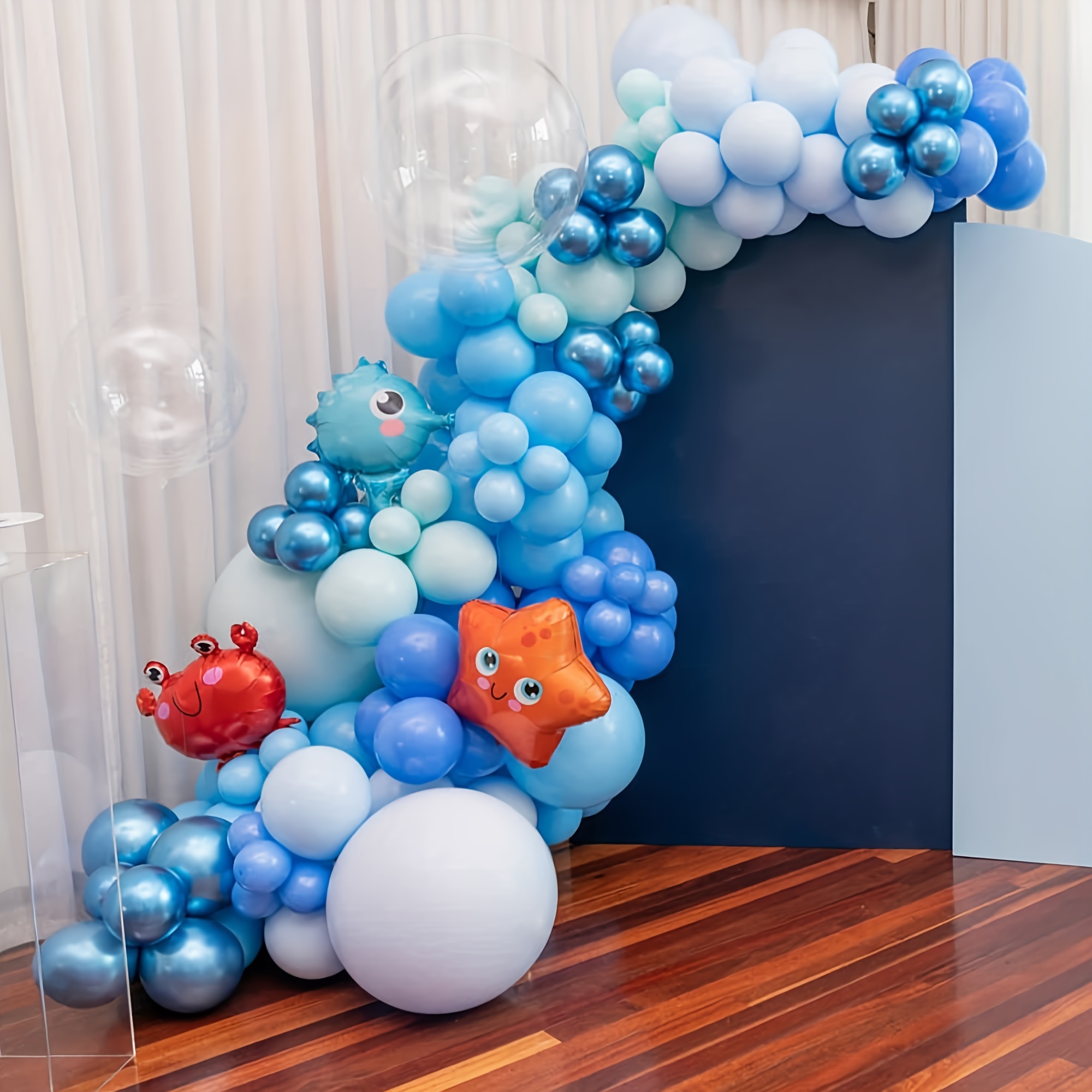 Ocean Themed Birthday Party Decoration Blue Bobo Balloon - Temu