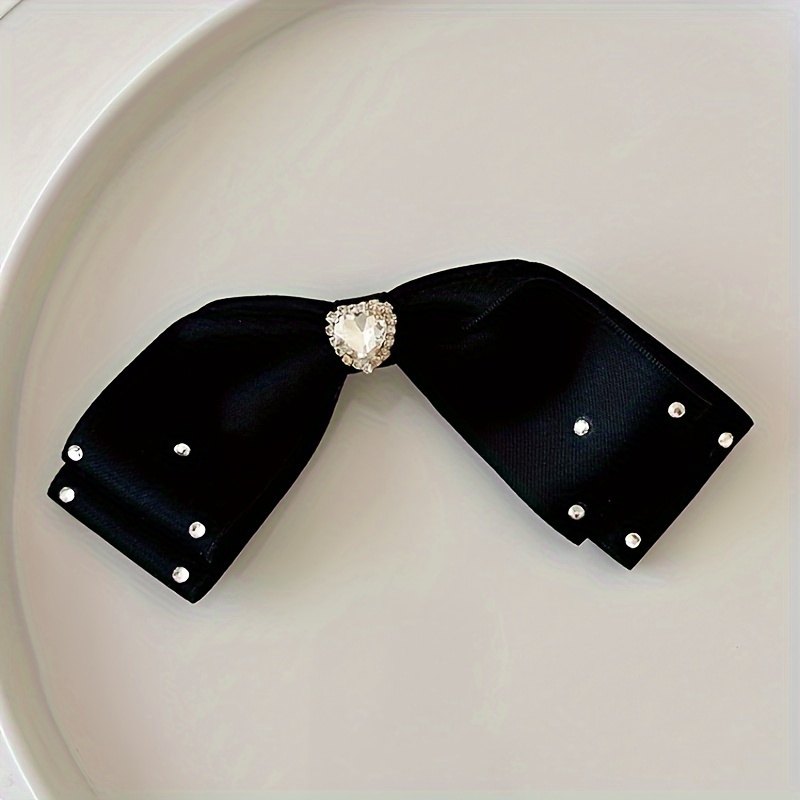 Elegant Sweet Bow Side Clips Vintage Satin Bow Barrettes - Temu Australia