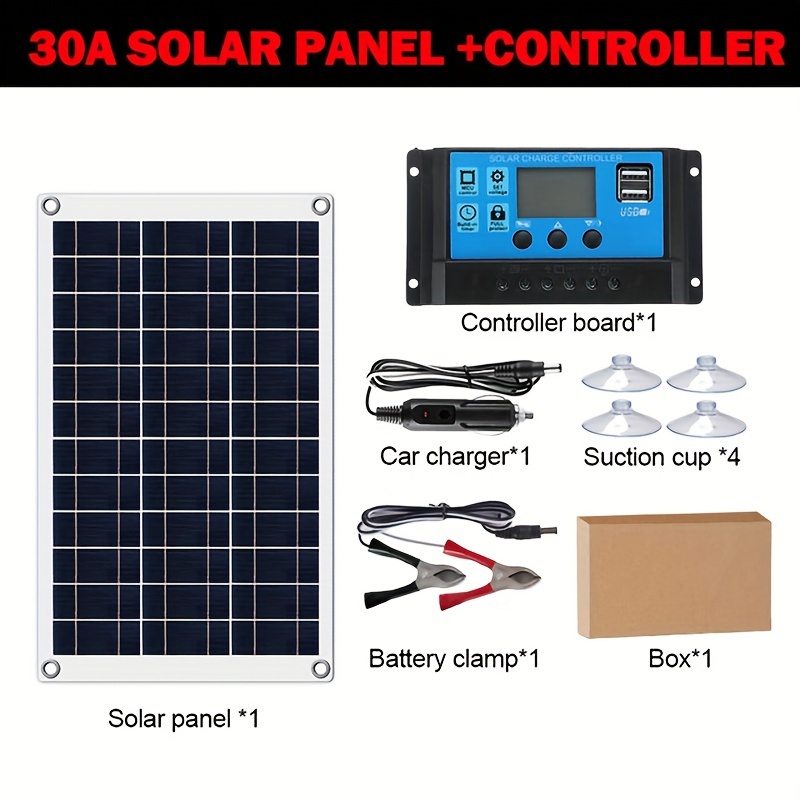 Poly Crystalline Flexible Solar Panel Powered Kit 12v Battery Charger ...
