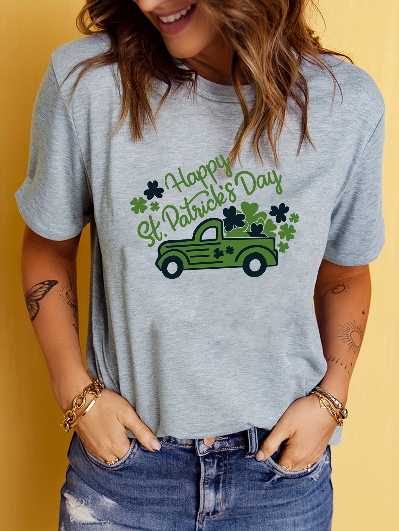 Graphic Print T shirt Short Sleeve Crew Neck Casual Top - Temu Australia