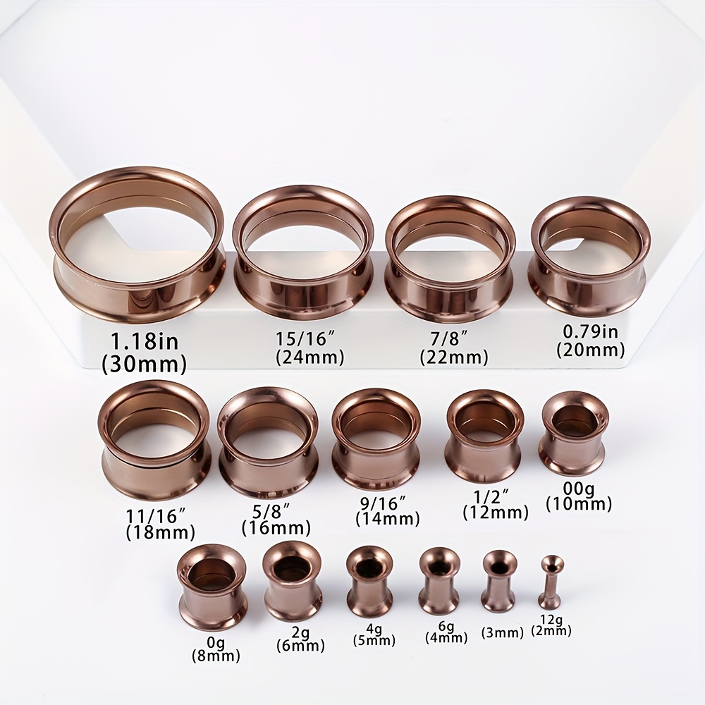 Round Ear Plugs Gauges Set 316 Stainless Steel Tunnels Plugs - Temu Canada