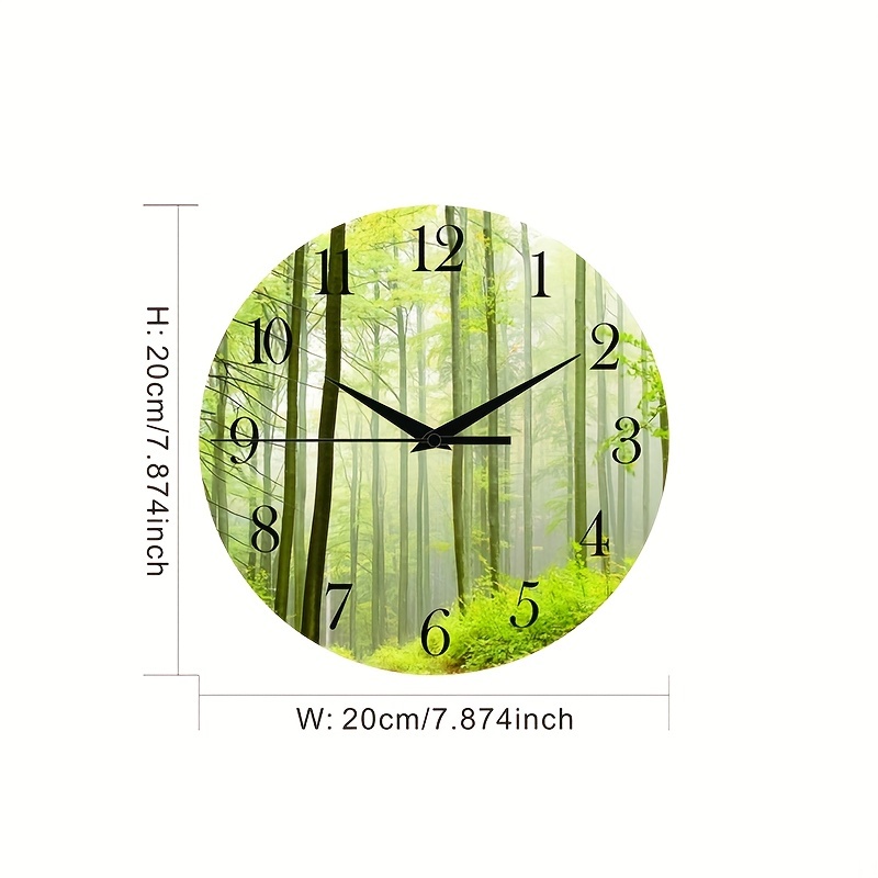 1pc Non Ticking Wall Clock Battery Powered Quartz Clock For Living Room ...