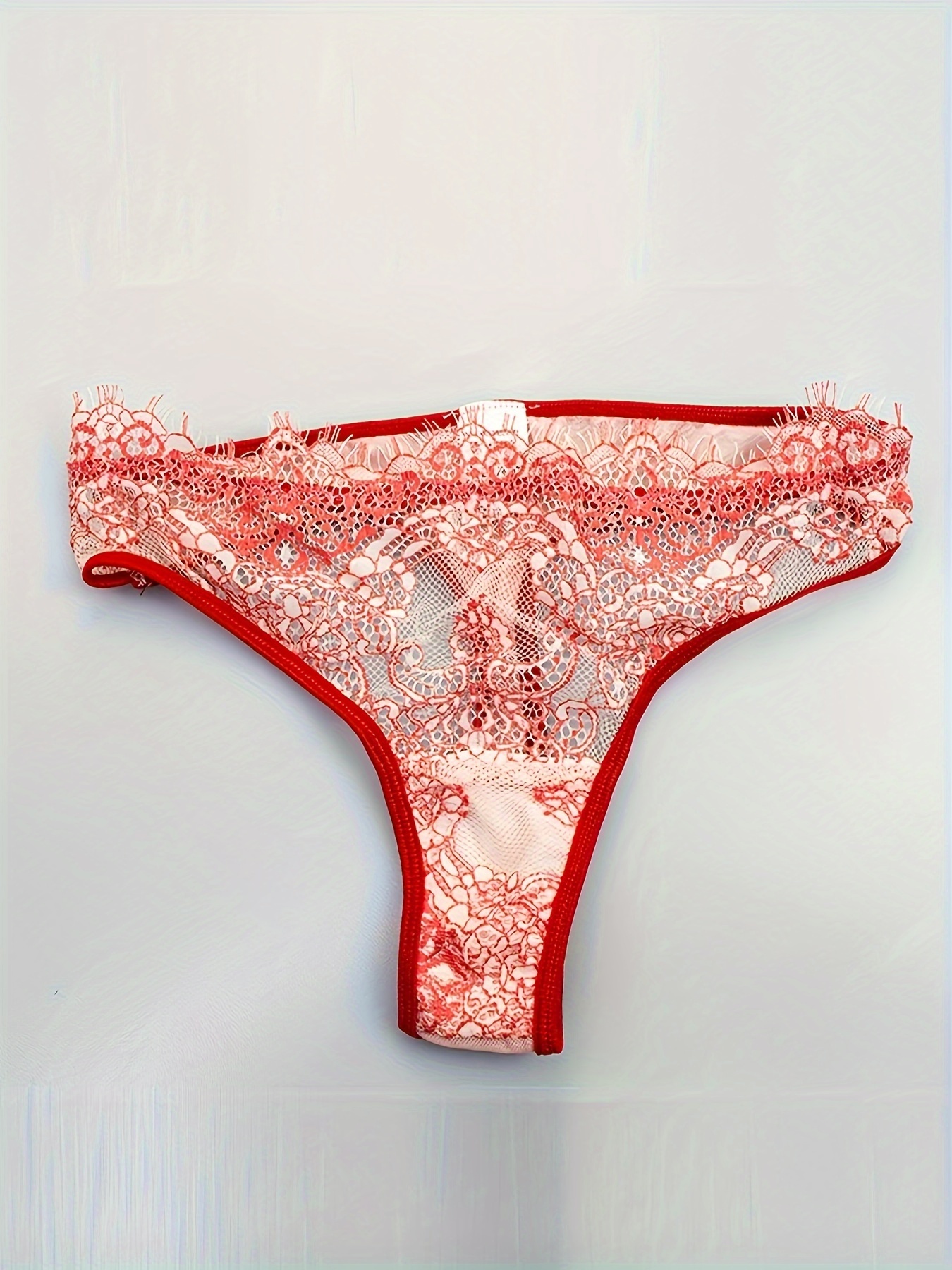 Floral Lace Eyelash Semi Sheer Lingerie Set Underwire Temu