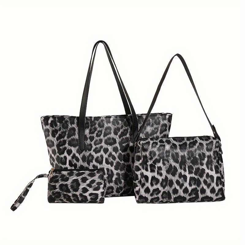 Classic Leopard Pattern Tote Bag Trendy Shoulder Bag With - Temu United ...