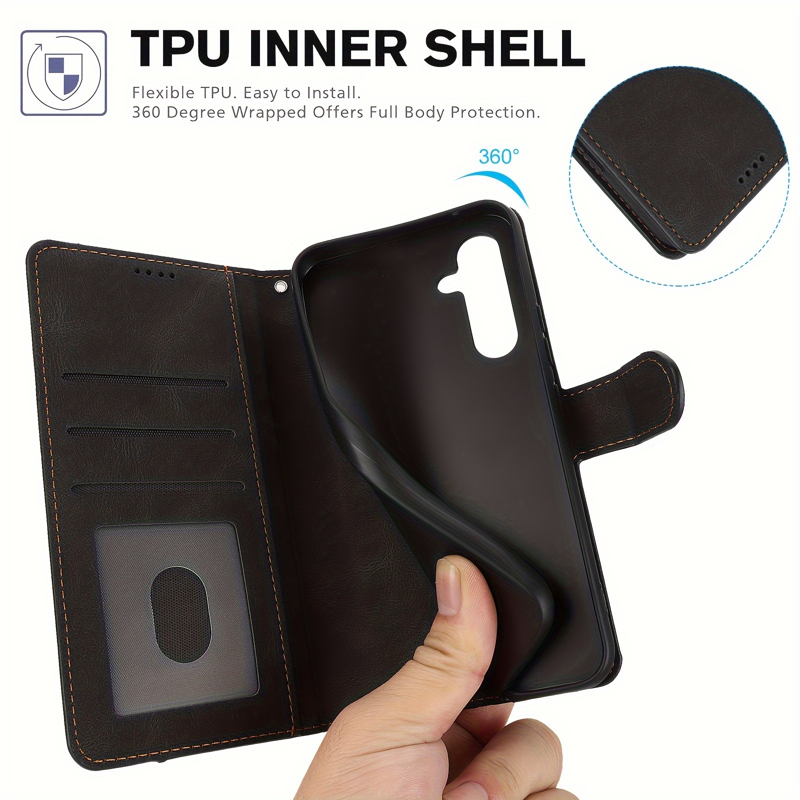 Crossbody Wallet Faux Leather Phone Case Samsung Galaxy A12 - Temu Canada