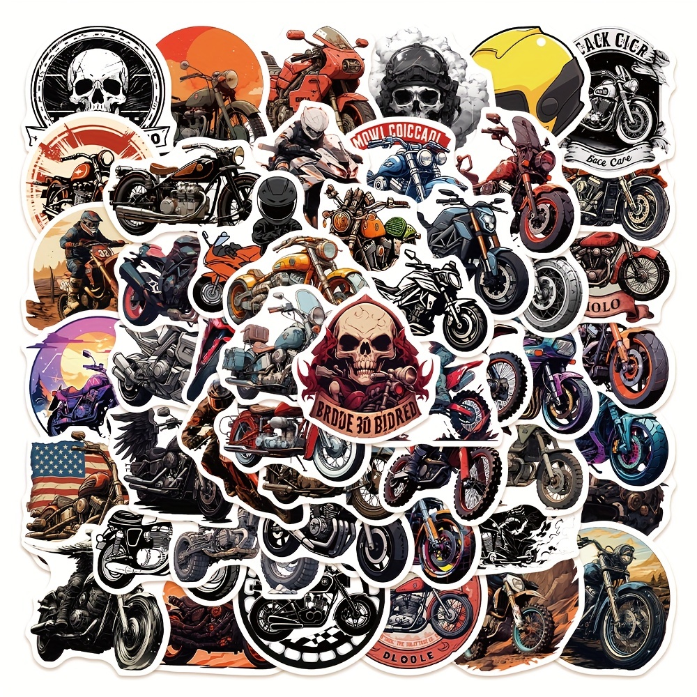 Retro Motorcycle Stickers For Mobile Phone Laptop Helmet - Temu Australia