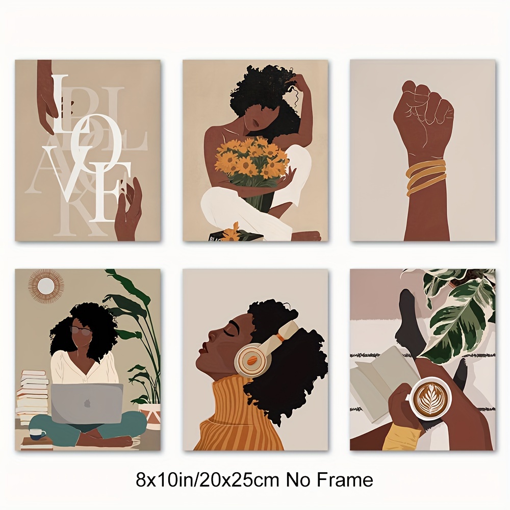 Black African Women Wall Art Black Girl Art Prints African - Temu
