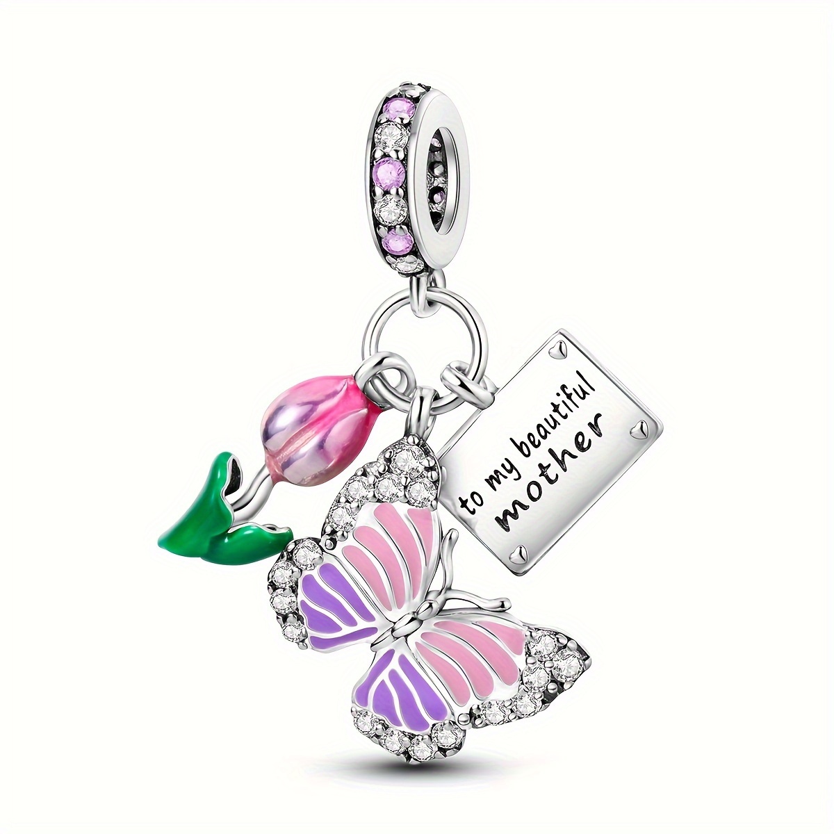 2024 Spring New Dangle Charm 925 Silver Plated Glass - Temu United Kingdom