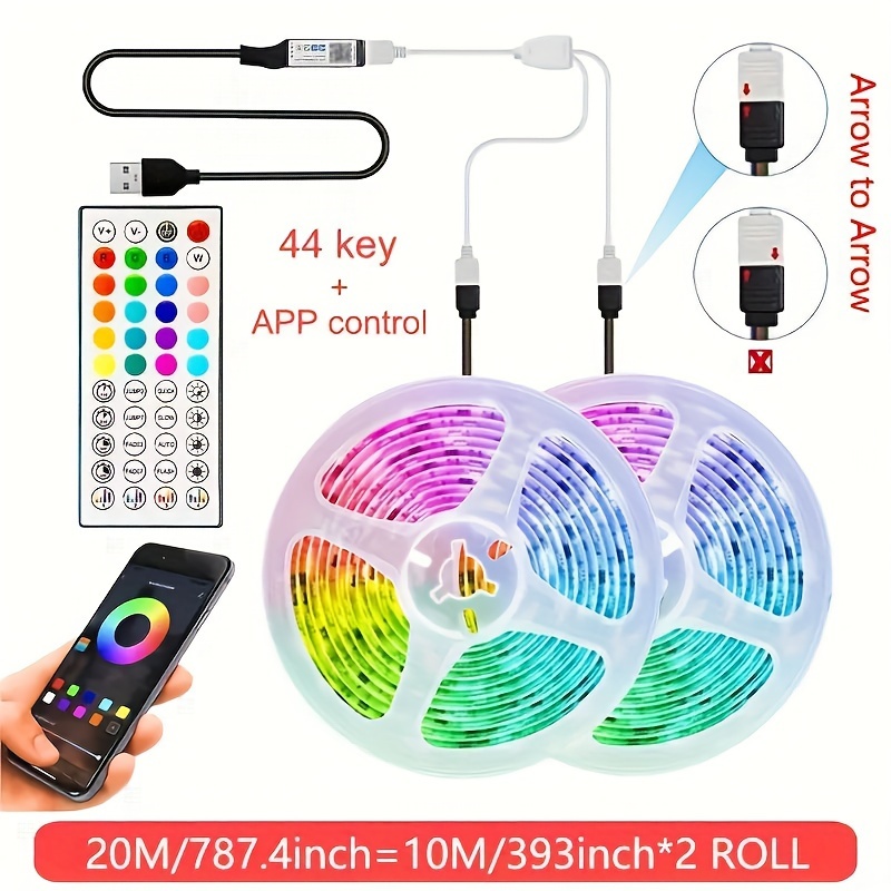 Tv Led Strip Lights 2835 24/44 Key Remote Control App - Temu United Kingdom