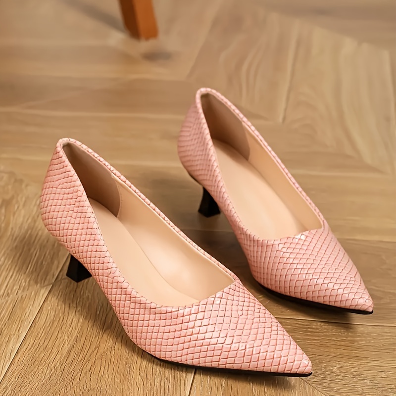 Womens Solid Color Stiletto Heels Elegant Point Toe Dress - Temu United ...