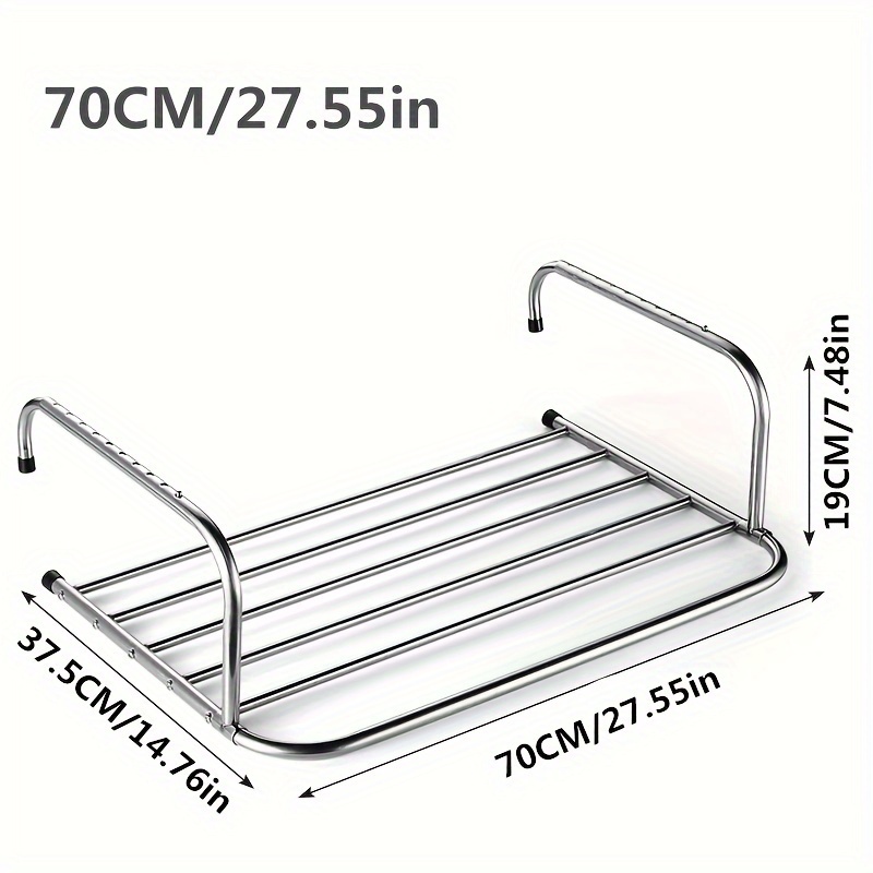 Stainless Steel Drying Rack Shoes Clothes Towel Balcony - Temu Australia