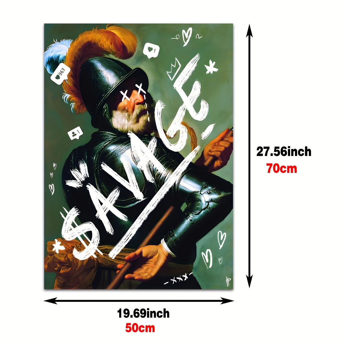 Unframed Canvas Poster Modern Art Oude Met Een Twist Savage - Temu ...