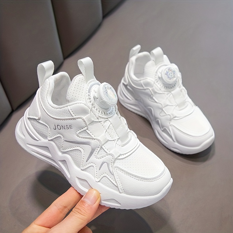 Kids Teenagers Boys Girls Rotary Buckle Sneakers, Comfortable ...