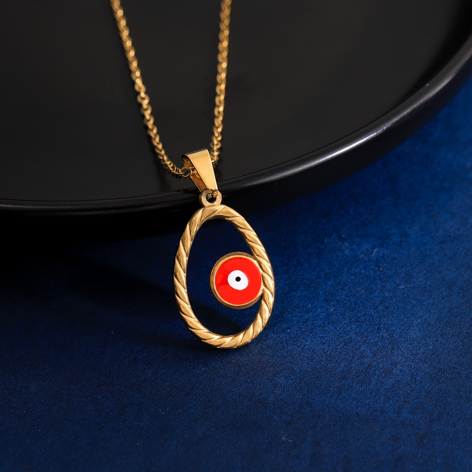 Men/women's Stainless Steel Pendant Round Eye Personality - Temu United ...