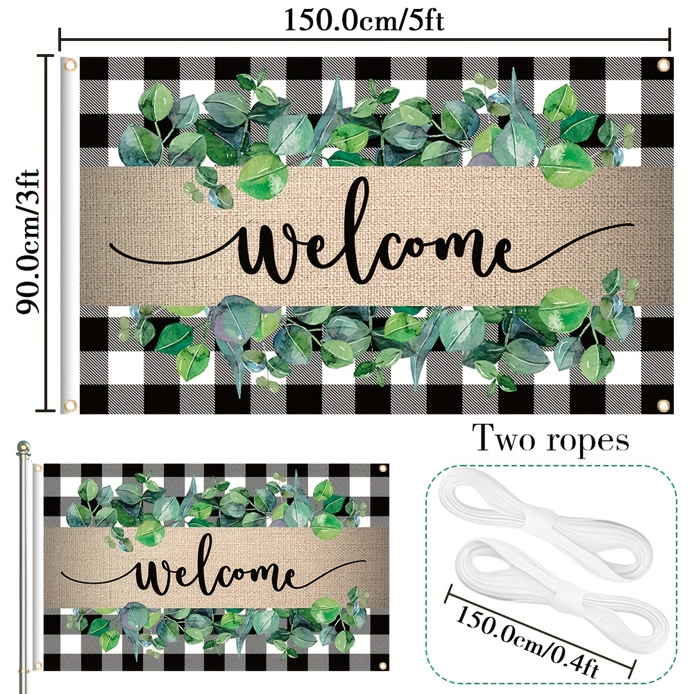 1 Stk Welcome Spring Garden Flag 3*5ft Polyestergrønt Græs - Temu Denmark