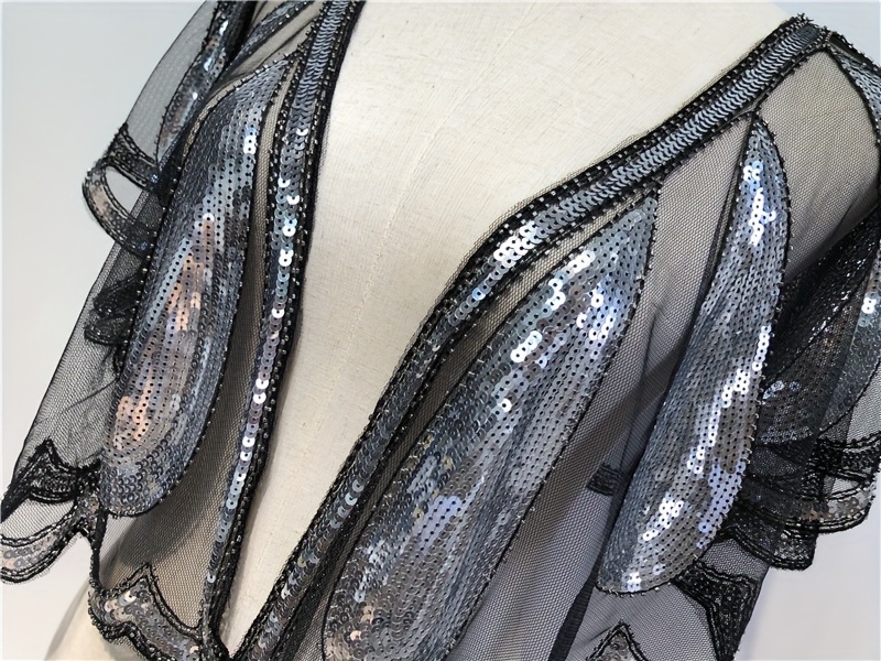 1920s Beaded Sequin Flapper Shawl Elegant Retro Lace Cape - Temu