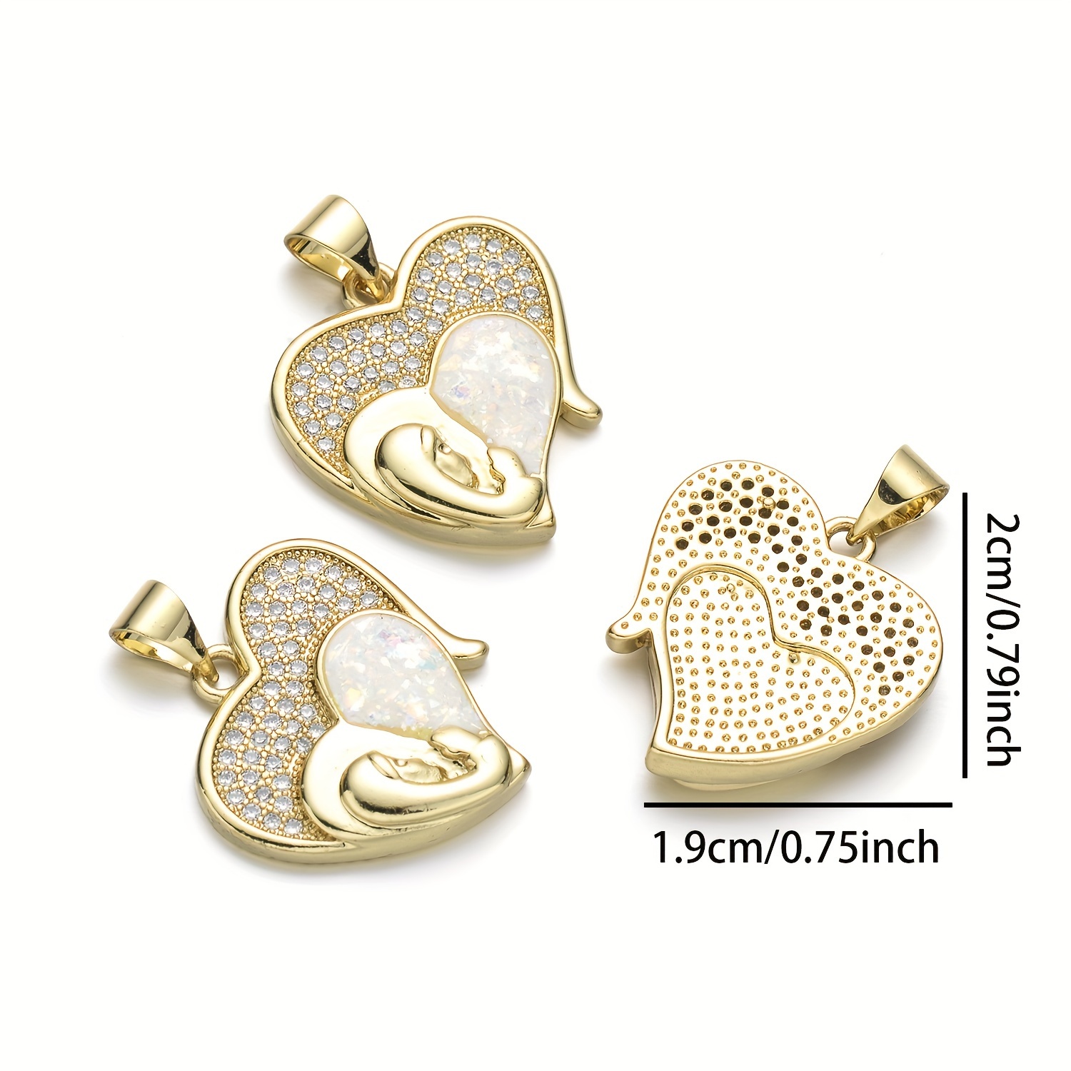 Love Notre Dame Copper Pendant Electroplating 18k Heart - Temu United ...