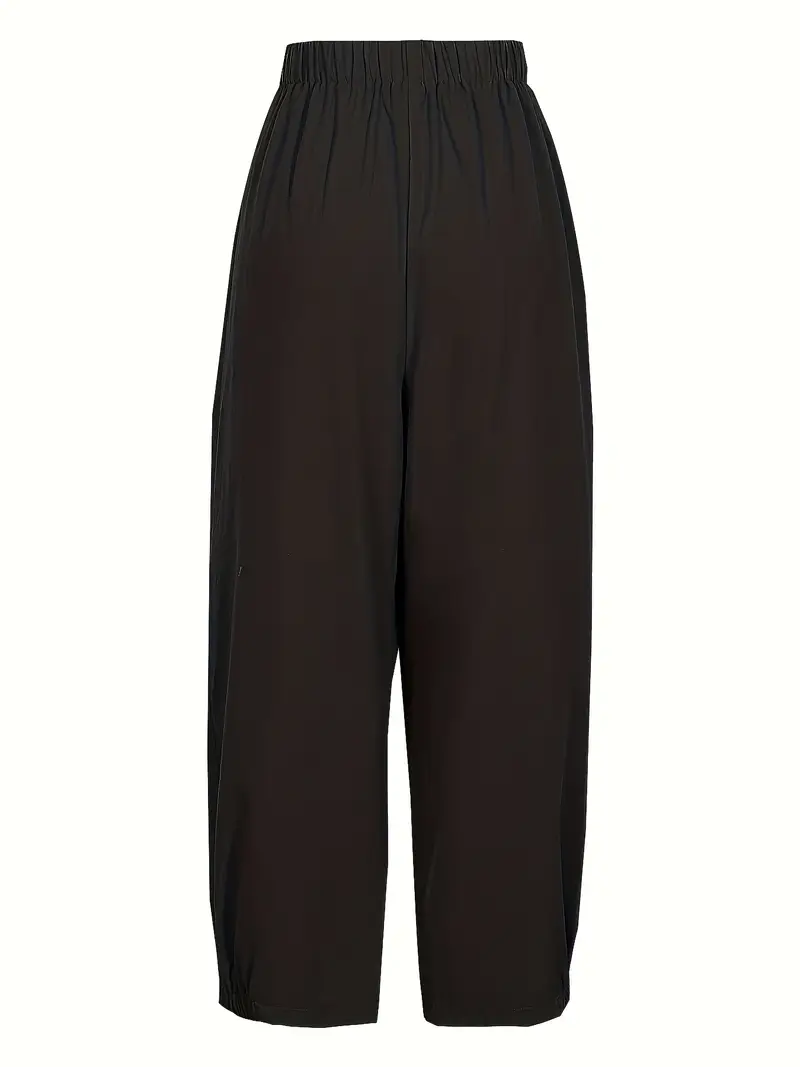 Plus Size Casual Pants Womens Plus Solid Drawstring Temu