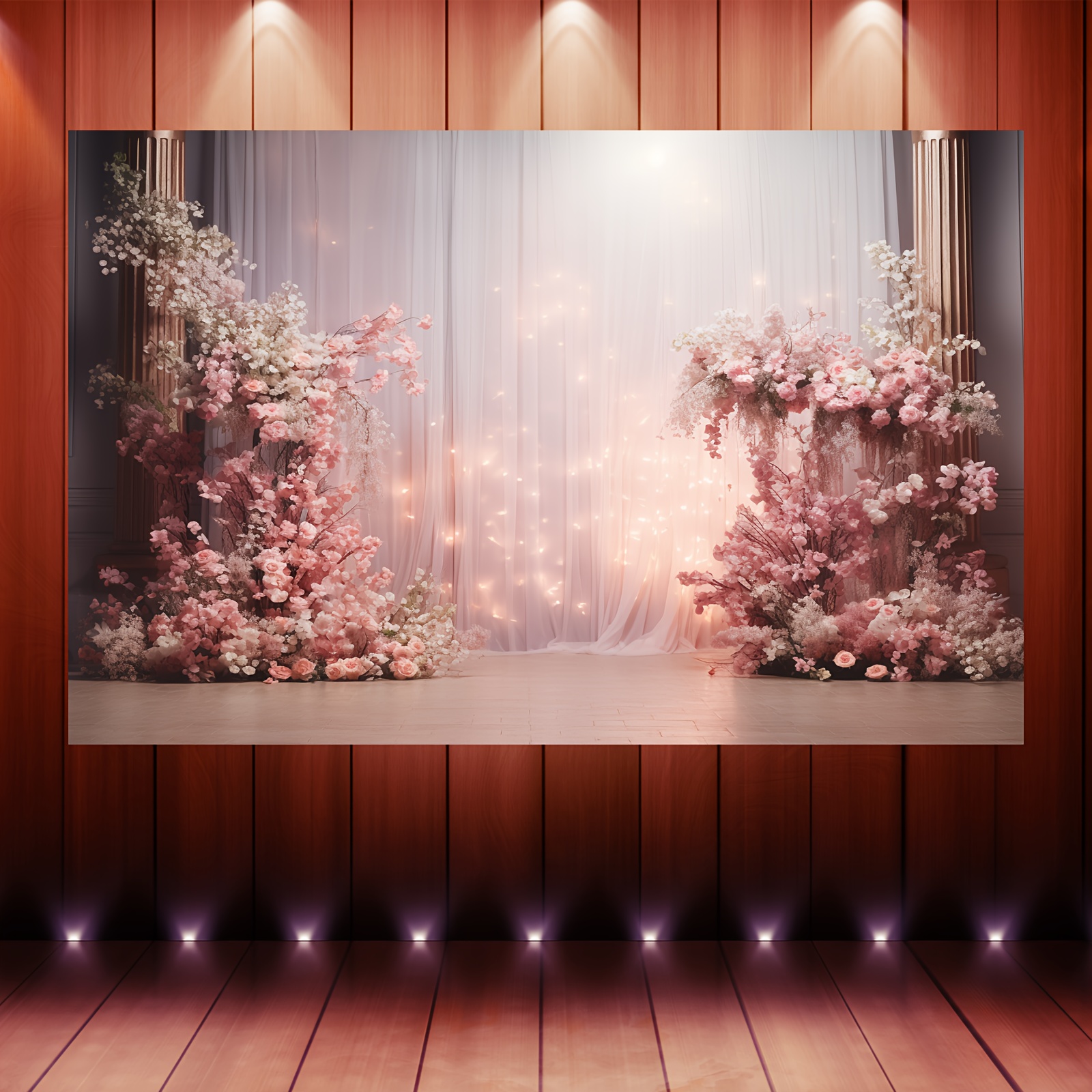 Wedding Flowers Background Photo Props Polyester Banner - Temu Ireland