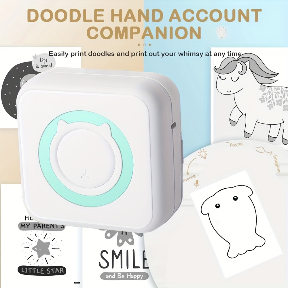 Compact Wireless Mini Printer Ios/android Smartphones - Temu