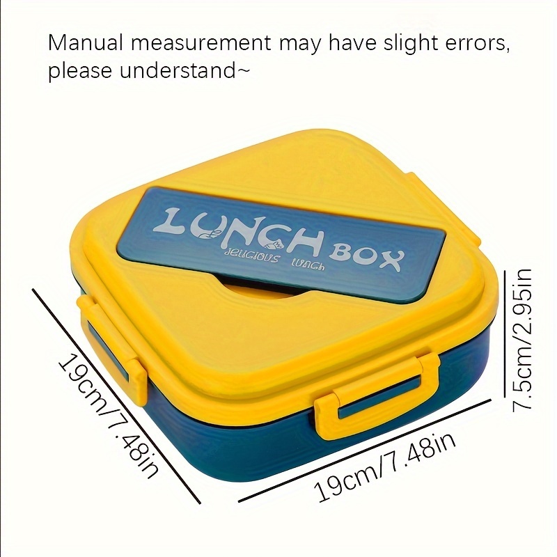 Portable Lunch Box Bento Box 3 Compartments Food Container - Temu