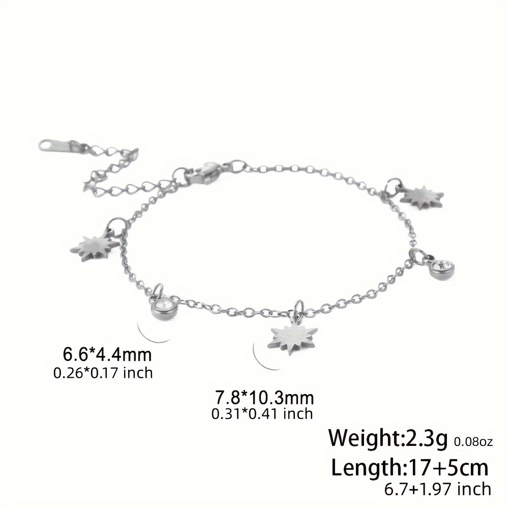 Mini Moon Etc Shaped Pendant Thin Chain Bracelet Minimalist - Temu ...