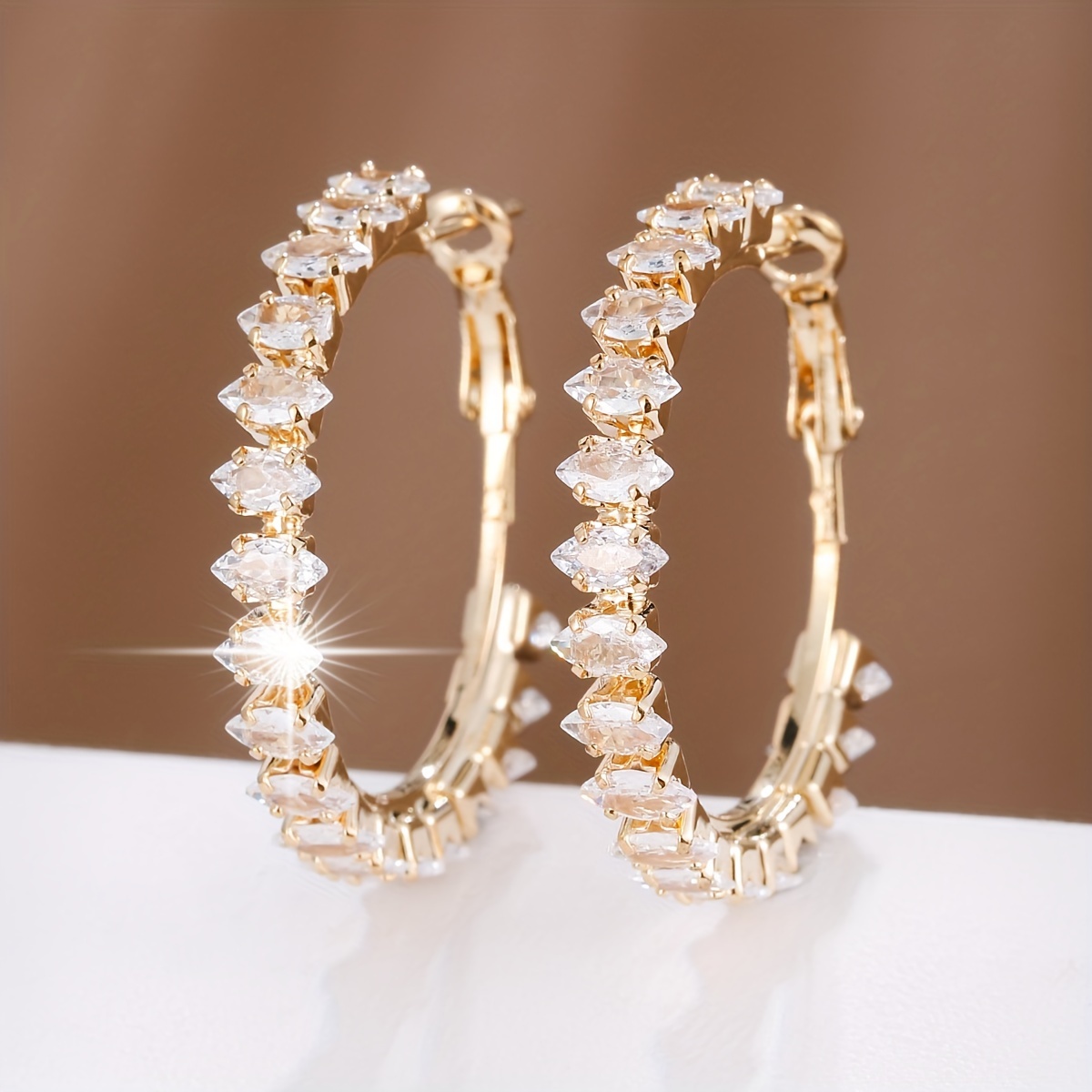 Exquisite Hoop Earrings Copper Jewelry Embellished Colorful - Temu ...