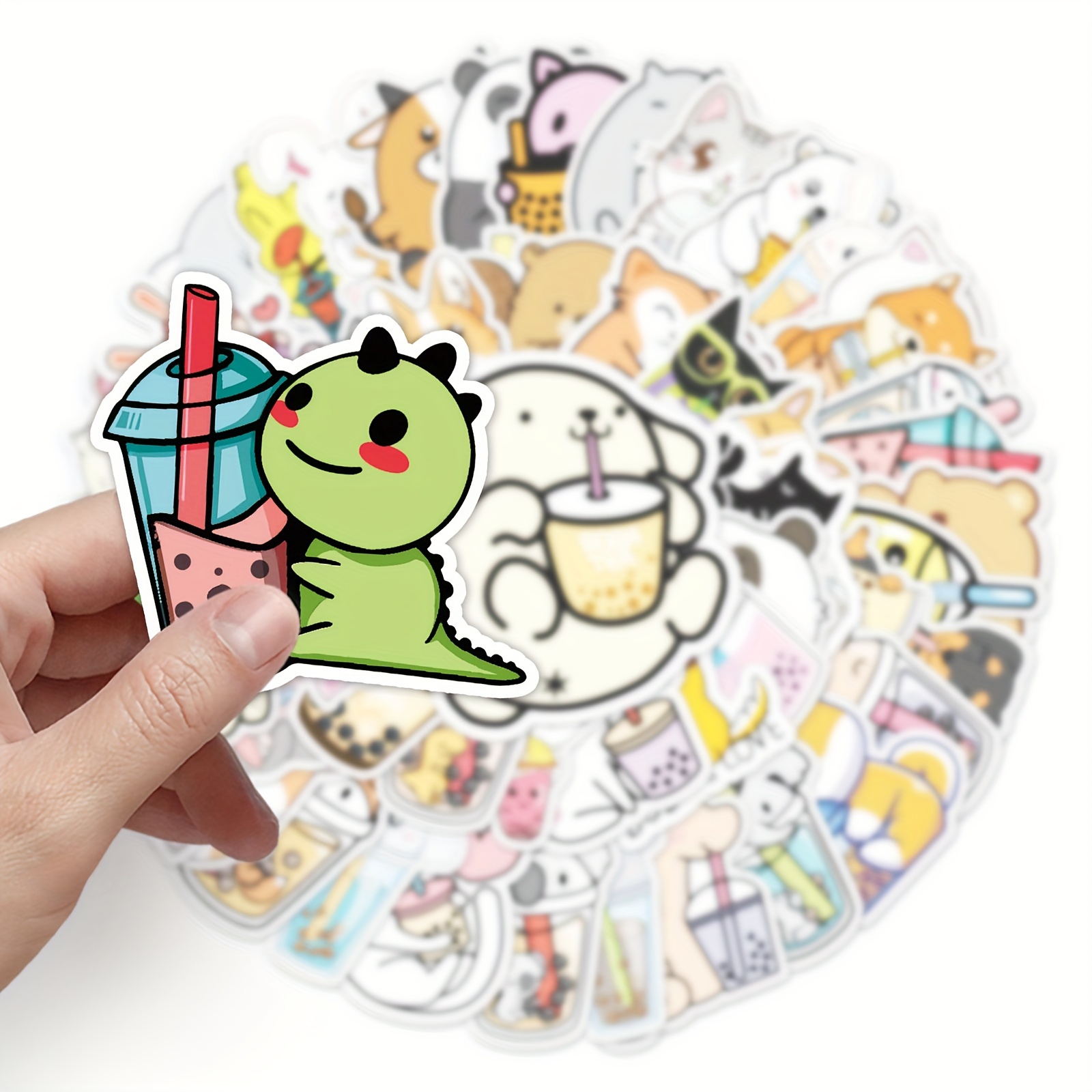 Animal Drinking Milk Tea Luggage Sticker Scooter Creative - Temu United ...