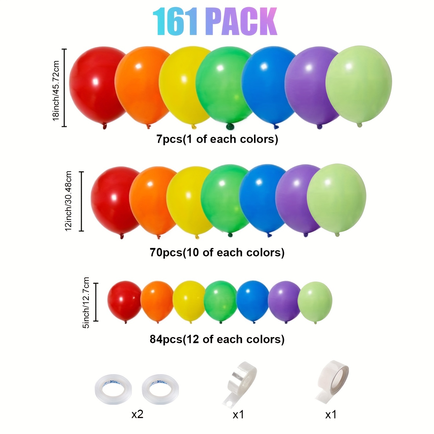 161pcs Kit Arco Guirnalda Globos Arcoíris Decoración Bodas - Temu Mexico