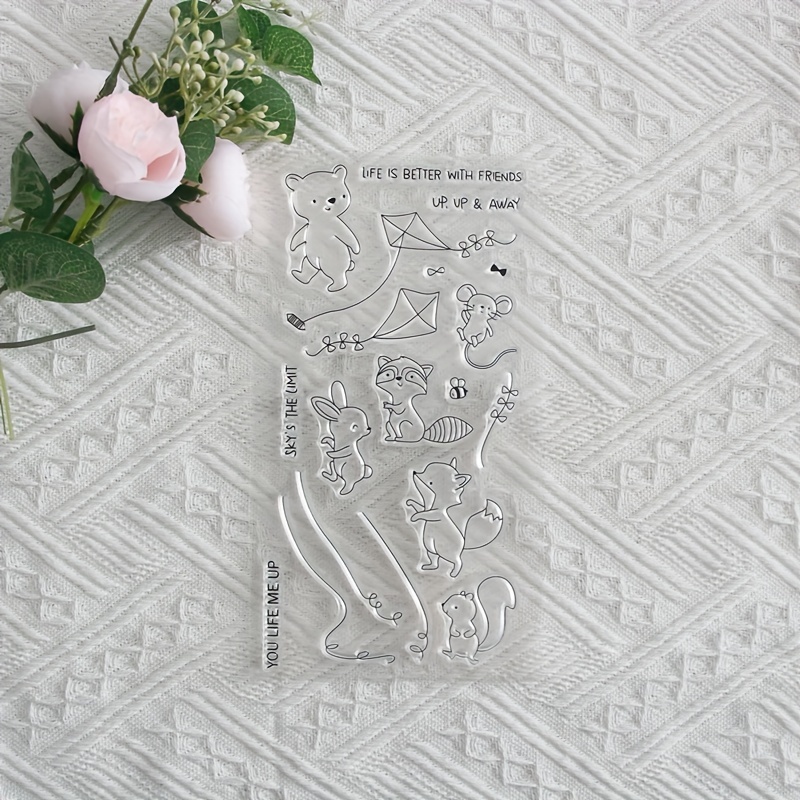 Fox Bear Mouse Diy Decorative Cartoon Transparent Stamp - Temu Australia