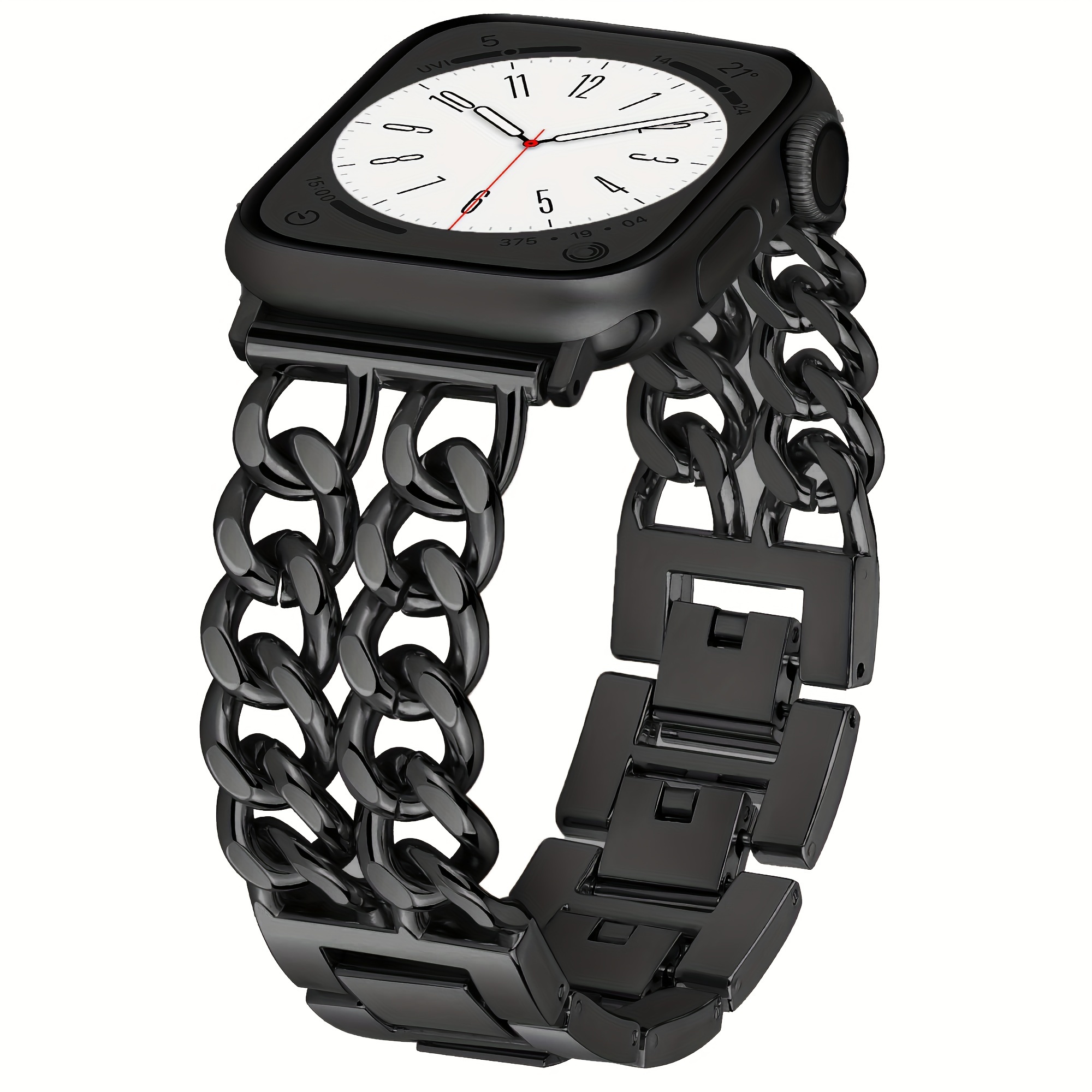 A Metal Double Chain Strap Suitable Iwatch Metal Strap - Temu United ...