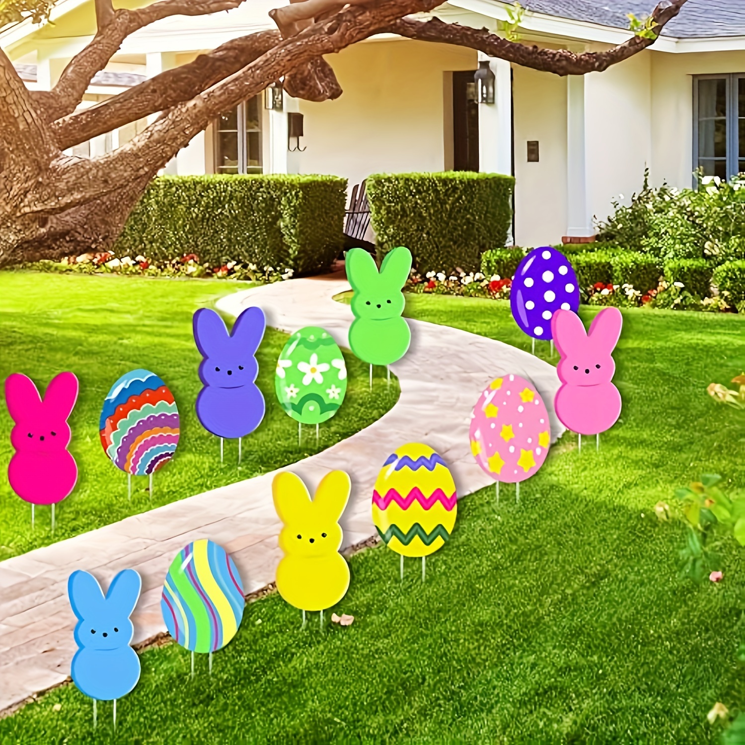 Rabbit Egg Sign Stakes Easter Decorations Garden Lawn - Temu Australia