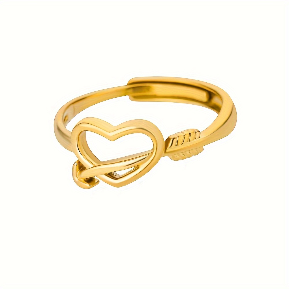 Vintage Open Ring Made Of Stainless Steel 18k Gold Plated - Temu United ...