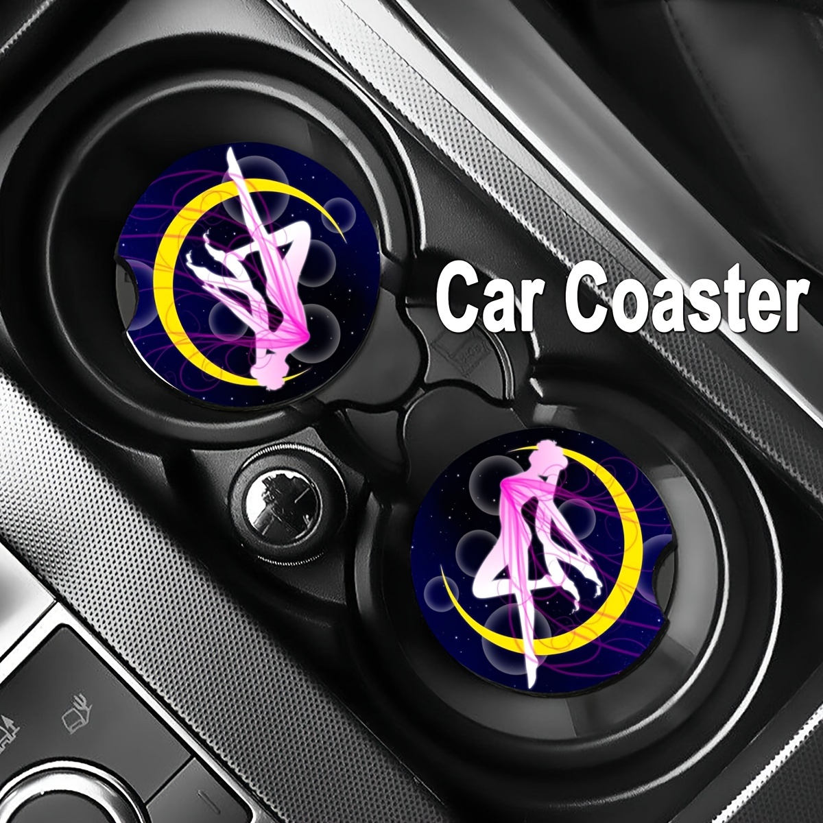Anime Sailor 2 Pack 2 56 Ceramic Car Coasters With Cork Back - Temu ...