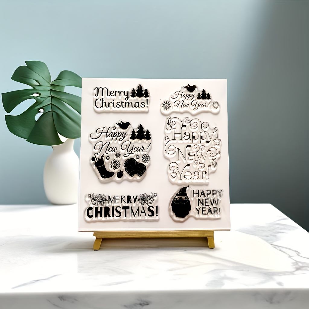 Christmas Diy Painting Tool Silicone Transparent Stamp - Temu United ...