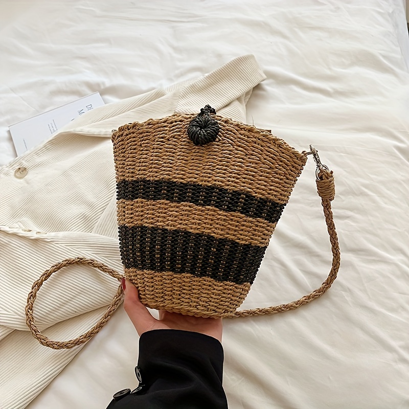 Fashion Straw Woven Bag Bohemian Mini Crossbody Bag Women - Temu United ...