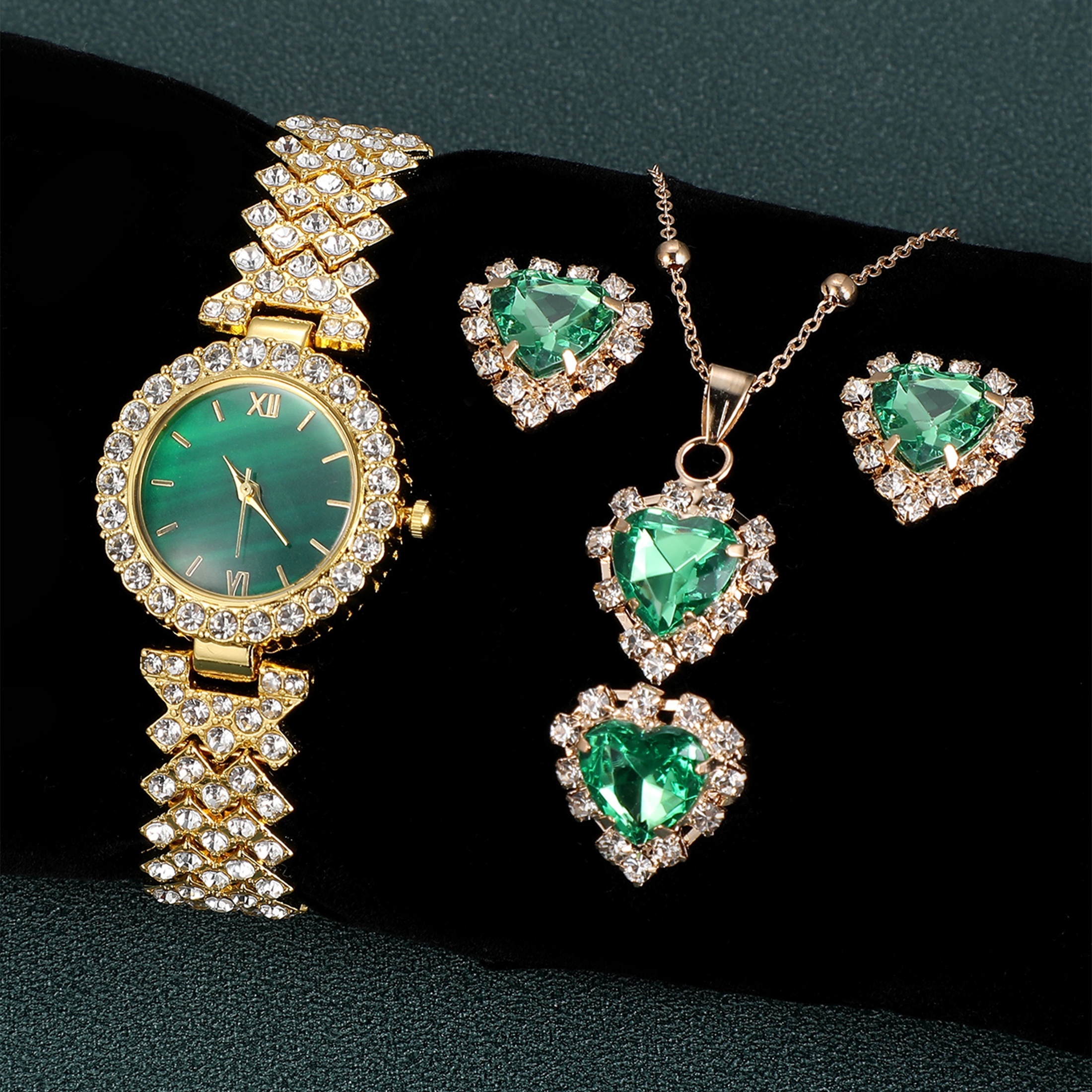 Women's Watch Luxury Rhinestone Quartz Watch Vintage Fashion - Temu ...