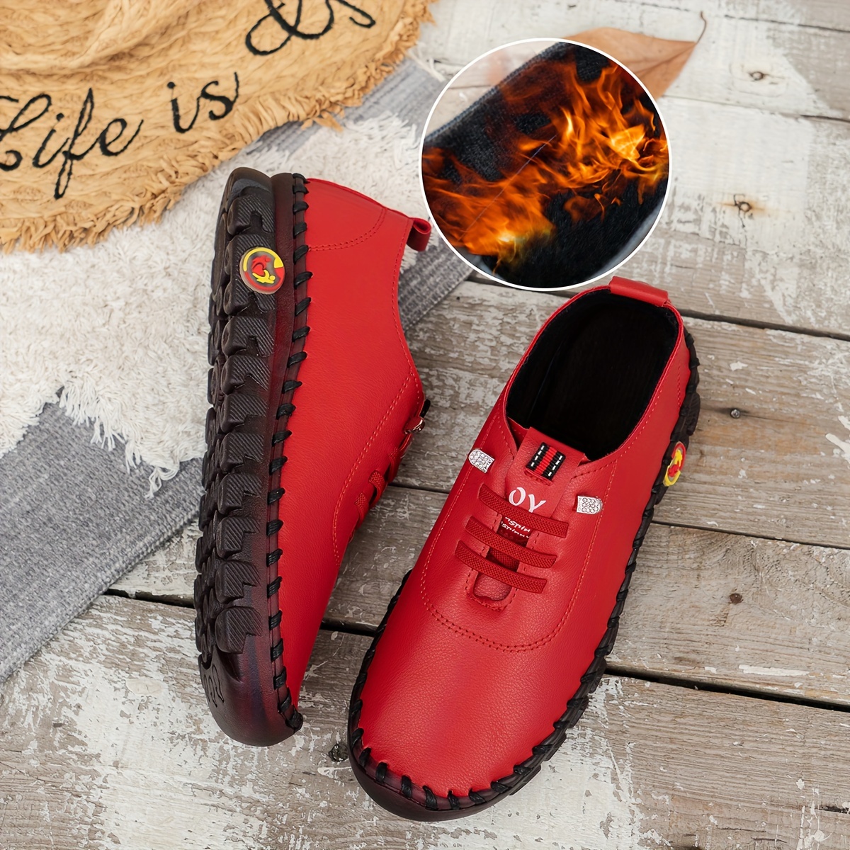 Mujeres Zapatillas Planas Simples Zapatos Invierno Cómodos - Temu Mexico