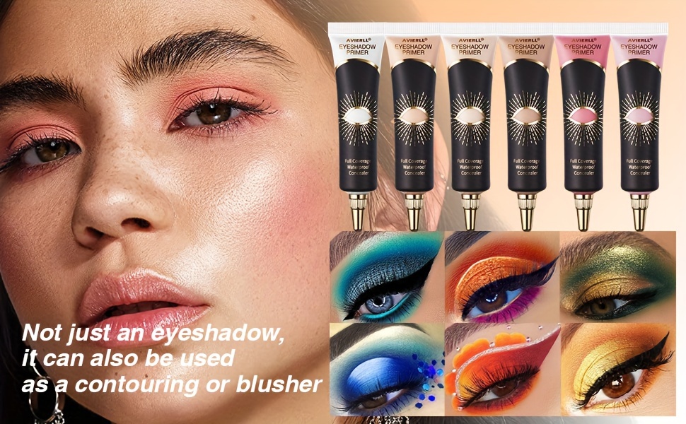 Eyeshadow Primer Set 6 colors Long lasting Full Coverage - Temu