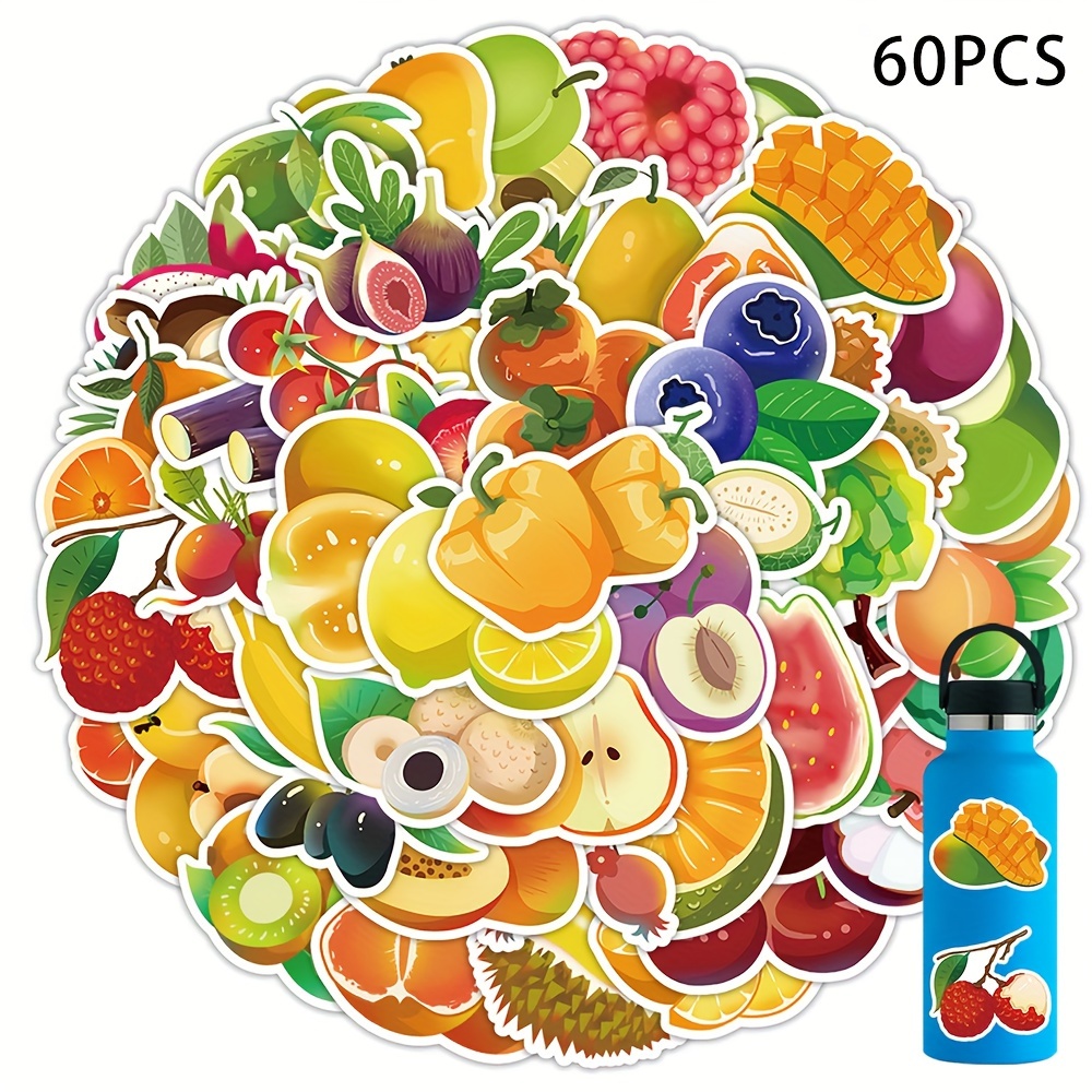 Fruit Stickers Water Bottle Laptop Colorful Hat Magic Wear - Temu Canada