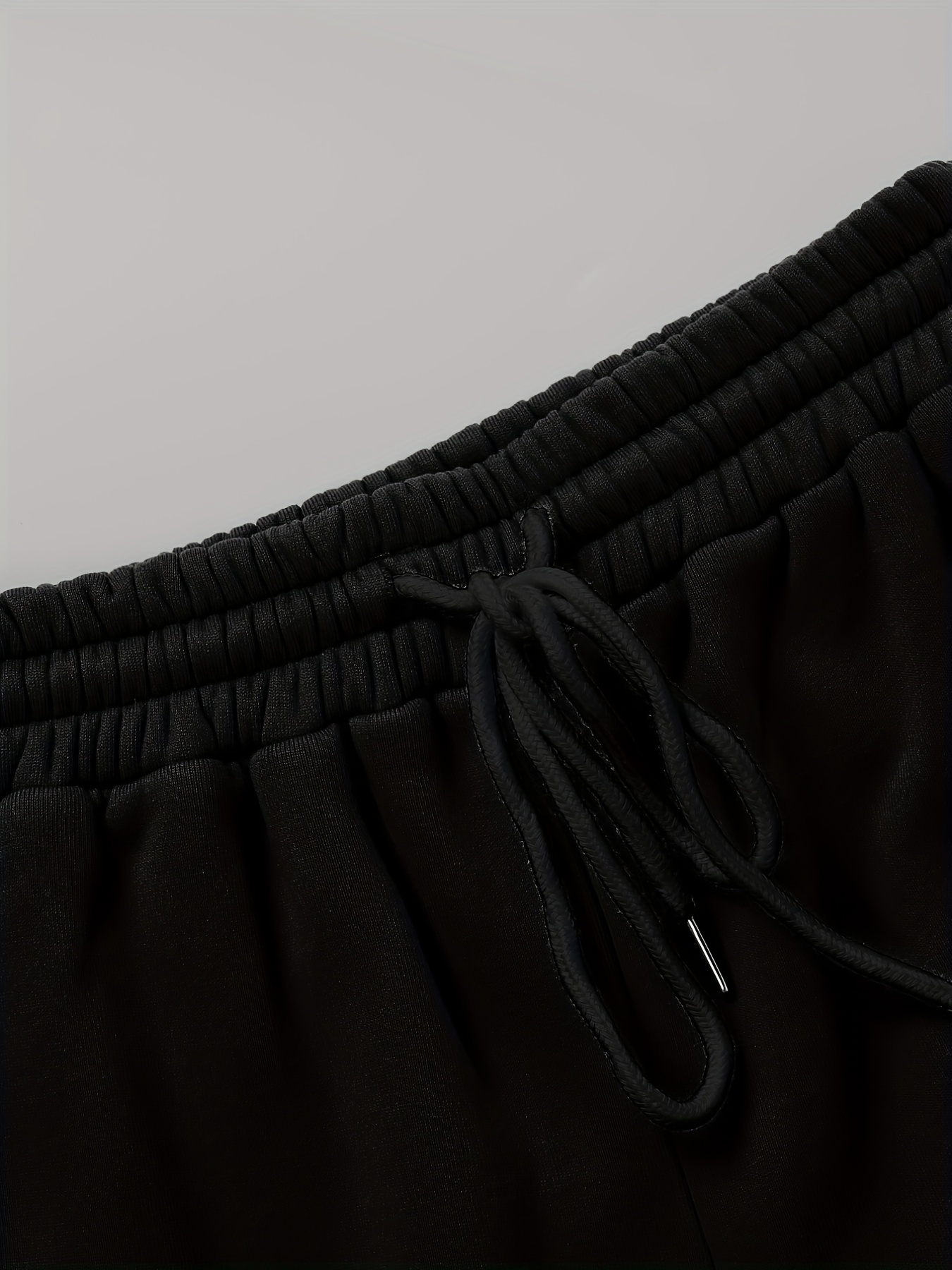 Plus Size Basic Pants Womens Plus Solid Elastic Drawstring Temu
