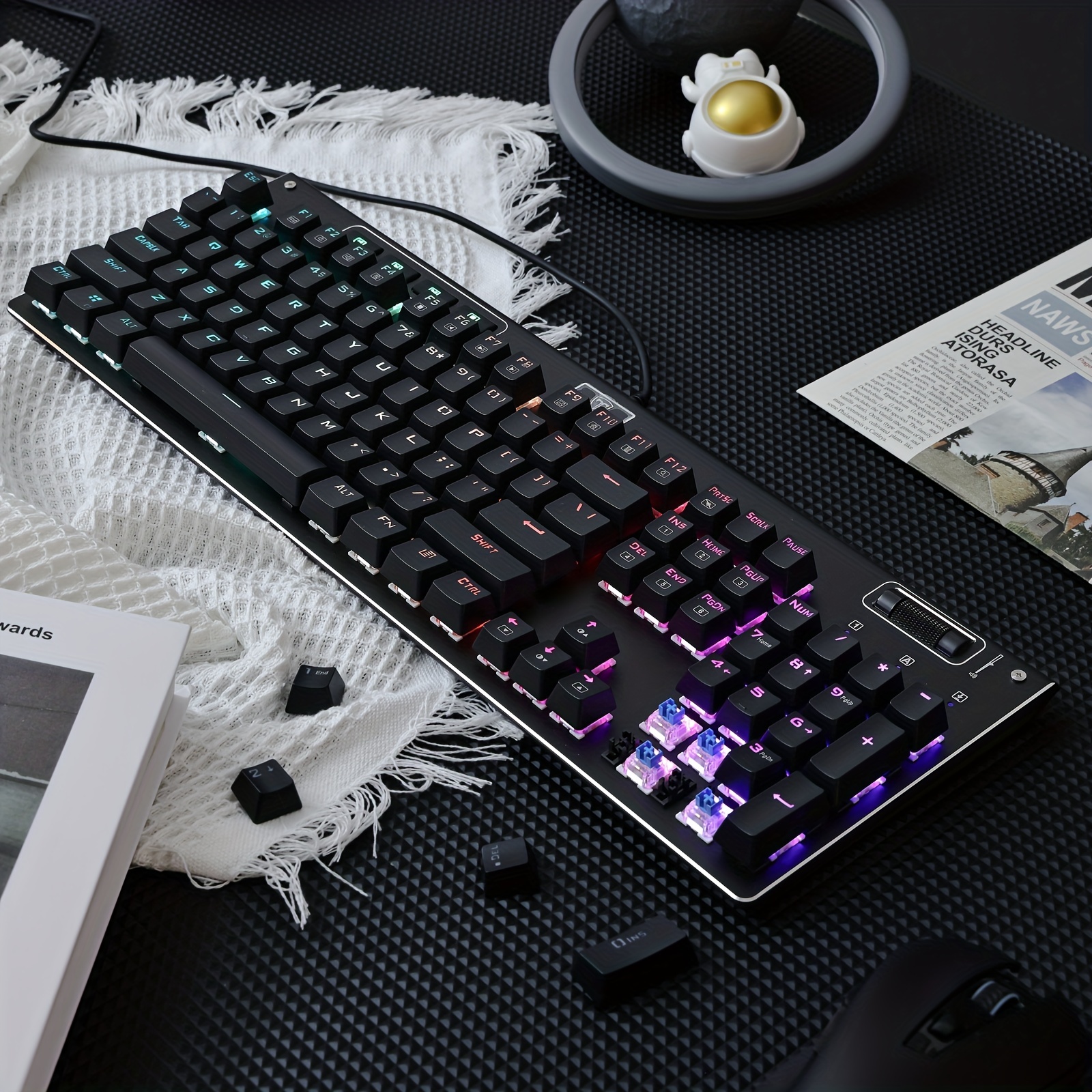 T Dagger T Tgk316 Rgb 백라이트 유선 기계식 게임용 키보드 풀 사이즈 기계식 게임용 키보드 Temu