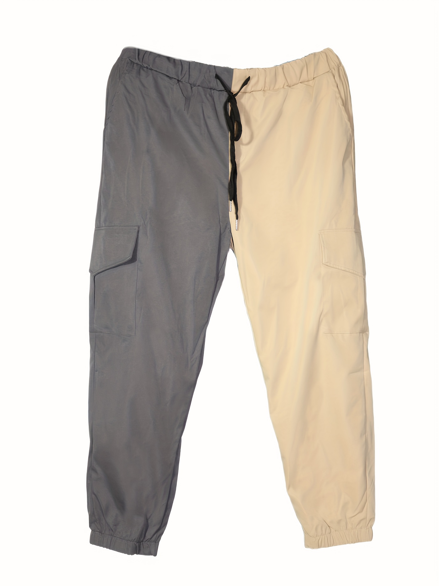 Plus Size Mens Cotton Color Block Cargo Pants Baggy Comfy Temu Canada