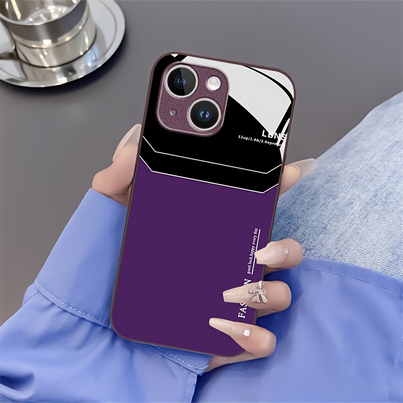 Creative Purple Minimalist Pattern Phone Case Suitable - Temu Canada