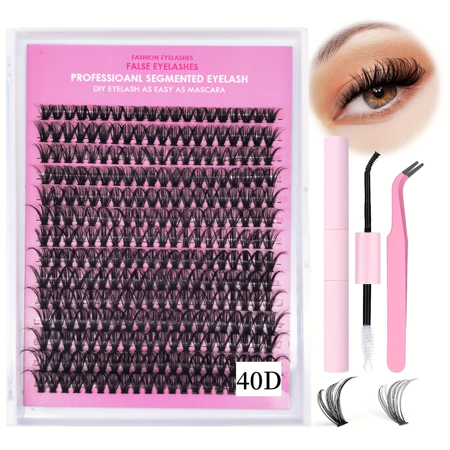 40c/d Mixed Individual False Eyelashes Lash Clusters 280 - Temu Ireland